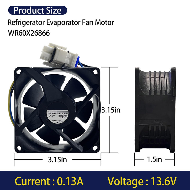 WR60X26866 Evaporator Fan Motor WR60X26033 WR60X24303 WR60X29099 ...