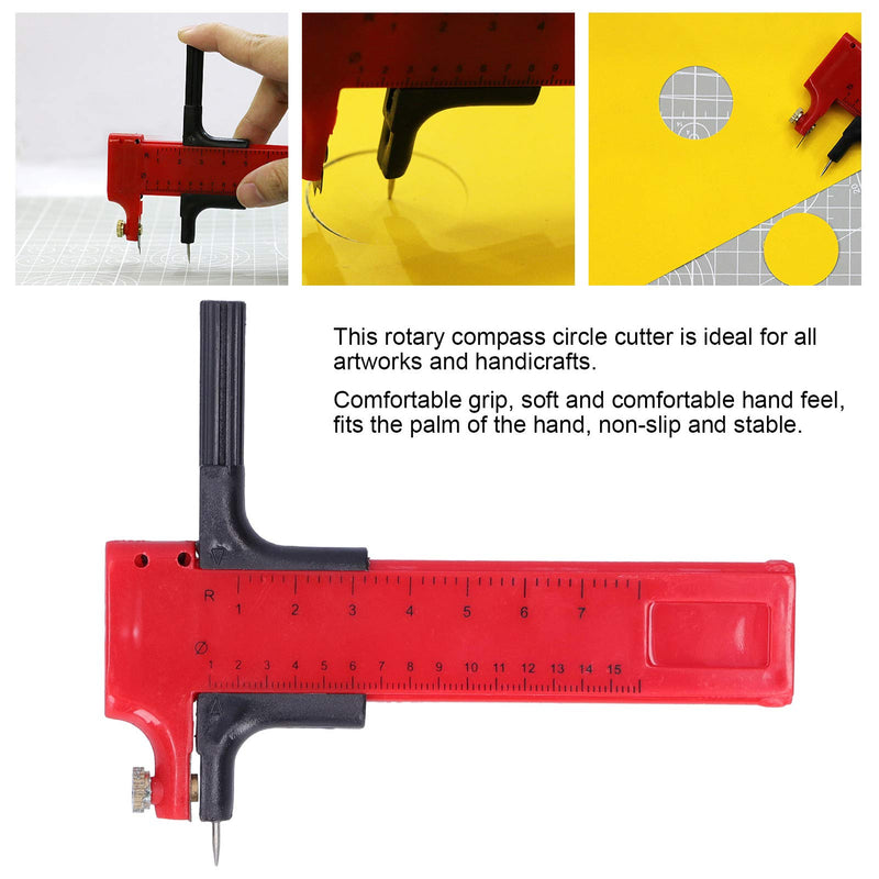 Compass Cutter, Adjustable Trimmer Compass Circular Cutting Tool for ...