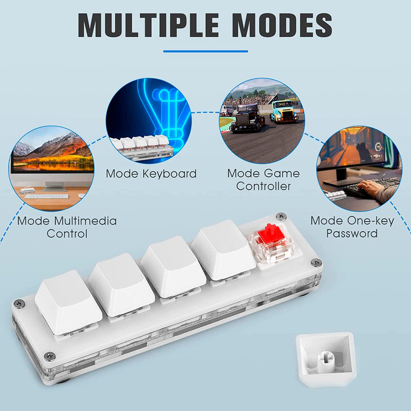 Ecarke 5 Keys Mini Macro Mechanical Keyboard Gaming Keypad with USB ...