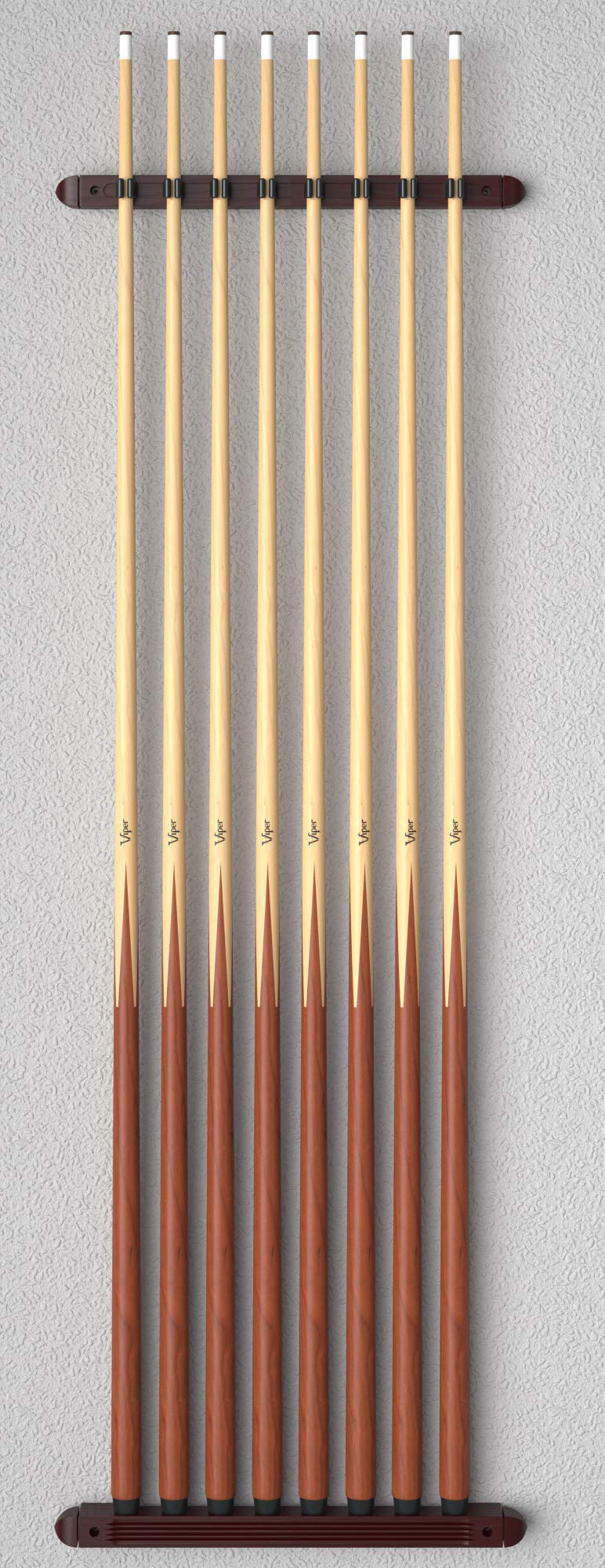 Fat Cat 2-Piece Wall Mounted Hardwood Billiard/Pool Cue Rack ...