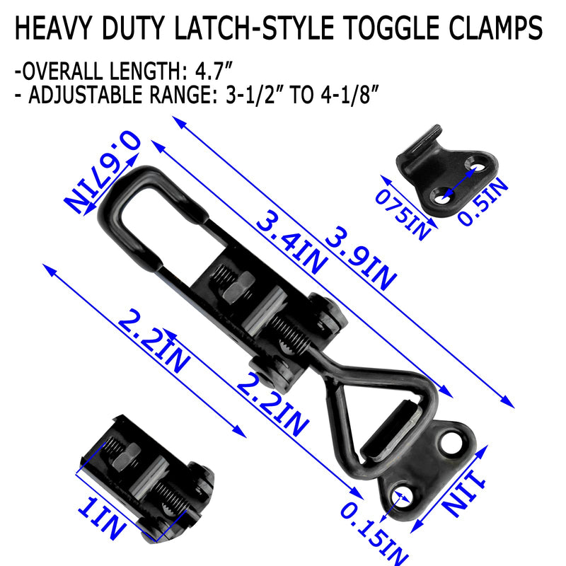 10Pack Black Toggle Latch Clamp, Heavy Duty Latch-Style Toggle Clamp ...