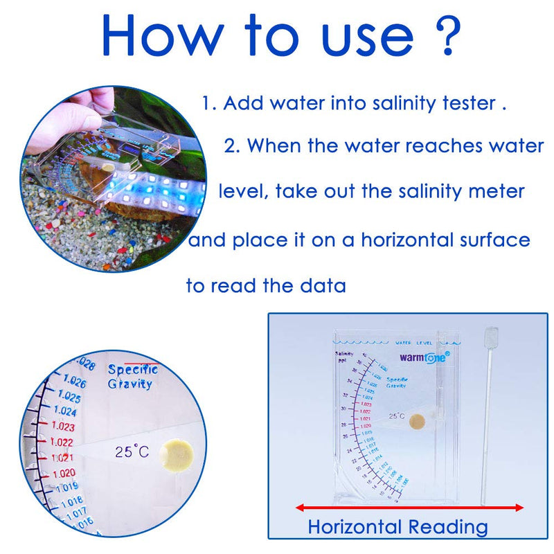 capetsma Salinity Tester, Accurate Sea Hydrometer Aquarium Marine ...