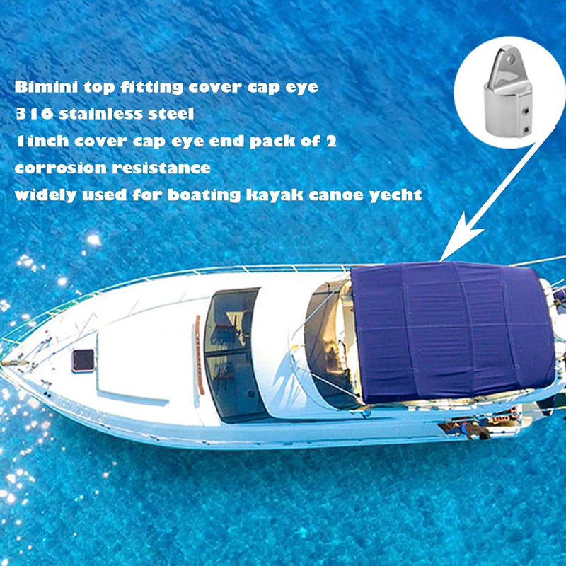 Boat Top Hardware Bimini Top Hardware 7/8 inch and 1 Inch Eye End Cap ...