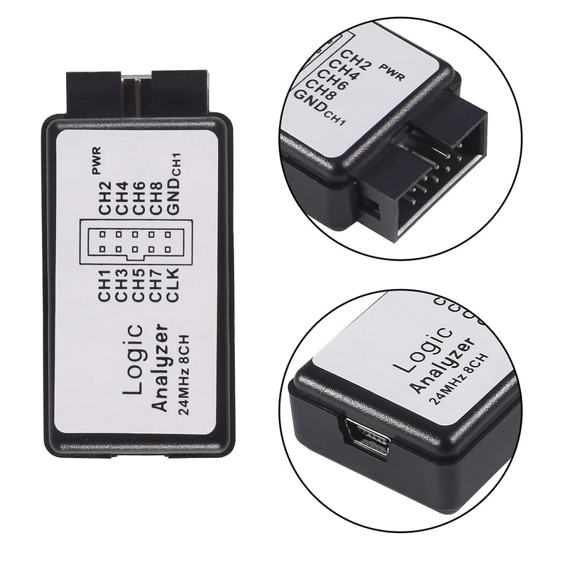 USB Logic Analyzer Device with EMI Ferrite Ring USB Cable 24MHz 8CH ...