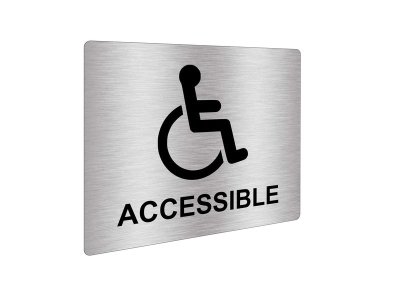 Wheelchair Accessible, Disability, Disabled, Sign Silver Adhesive ...