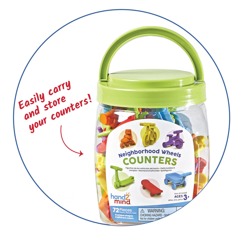 hand2mind Neighborhood Wheels Counters, Counters for Kids Math ...