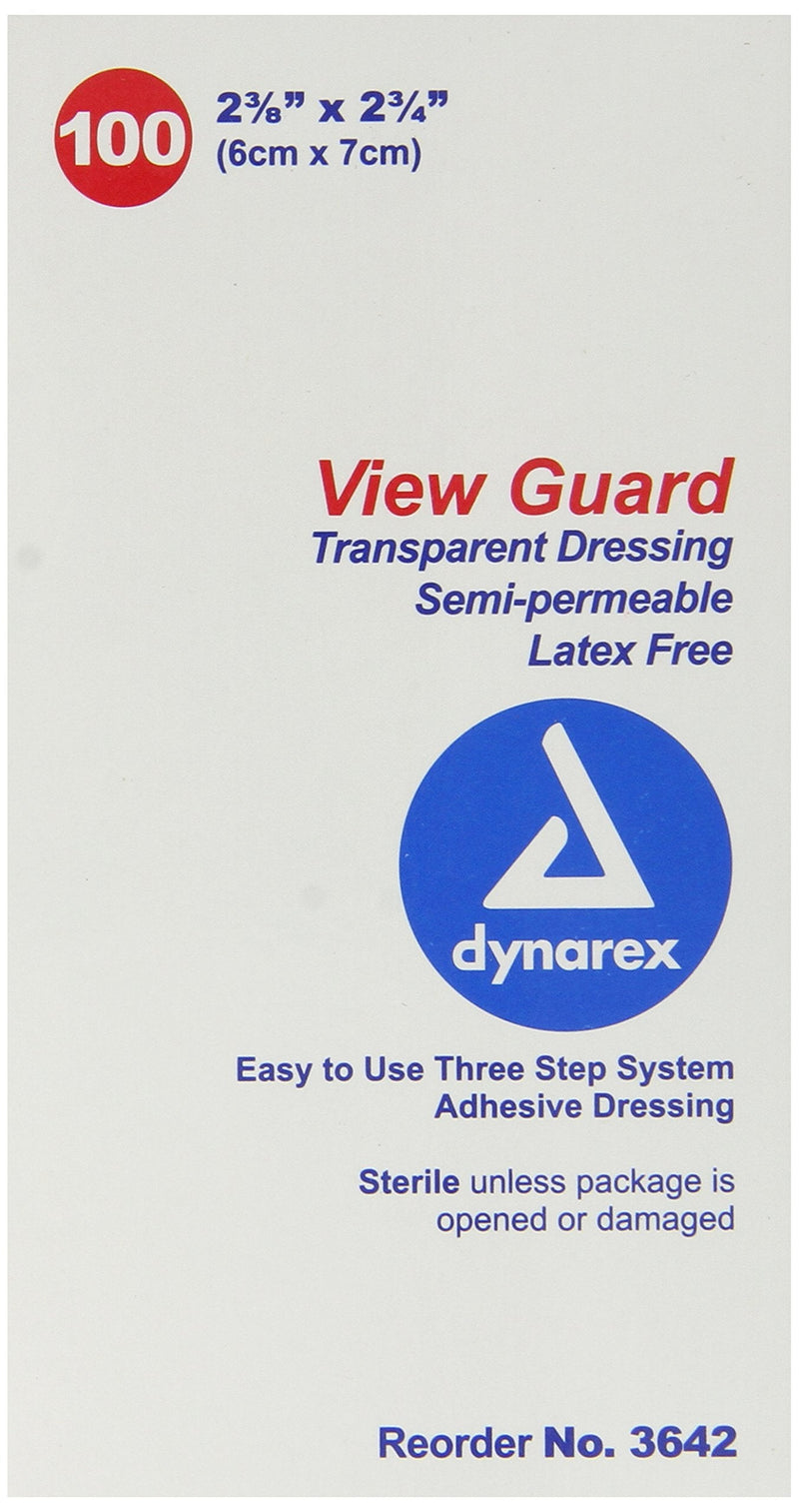 Dynarex View Guard Transparent Sterile Dressing, 2 3/8 Inch x 2 3/4 ...