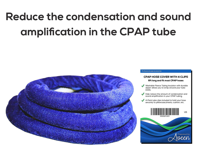6 Ft CPAP Hose Cover with 4 Holding Clips, Soft Fleece Tubing Wrap ...