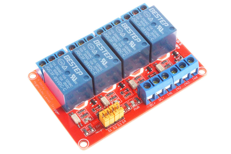 NOYITO 4-Channel Relay Module 5V 12V 24V High Low Level Trigger with ...