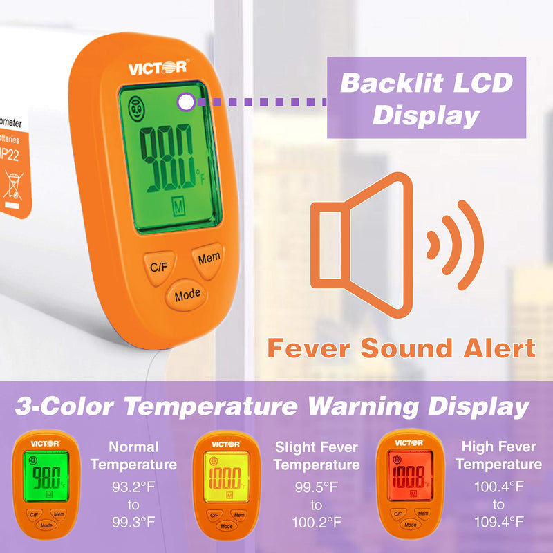 Victor T9000 Non-Contact Digital Infrared Forehead and Wrist ...