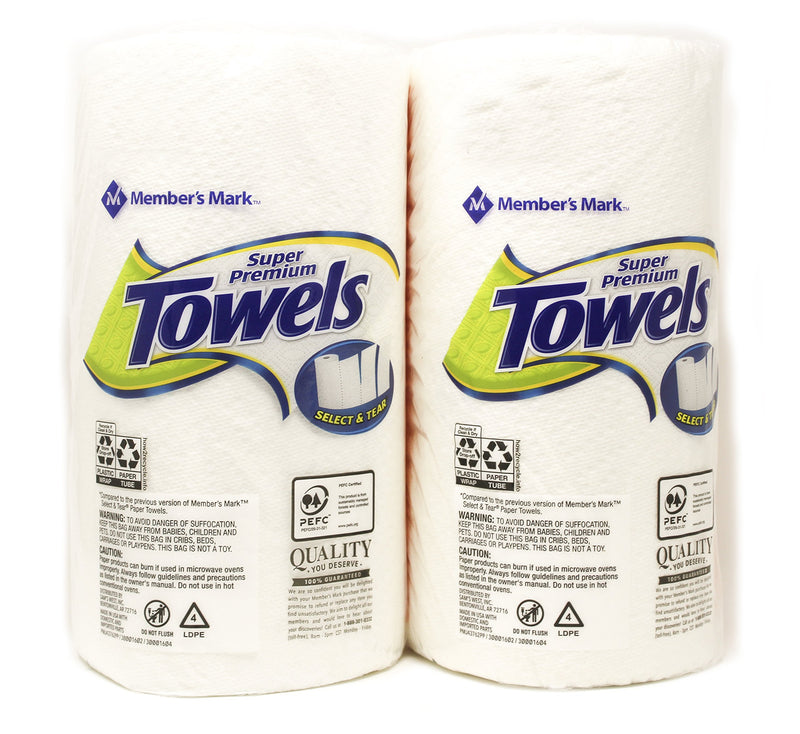 Member's Mark Super Premium Paper Towels, 2 Rolls - Each Roll 150 Sheet ...