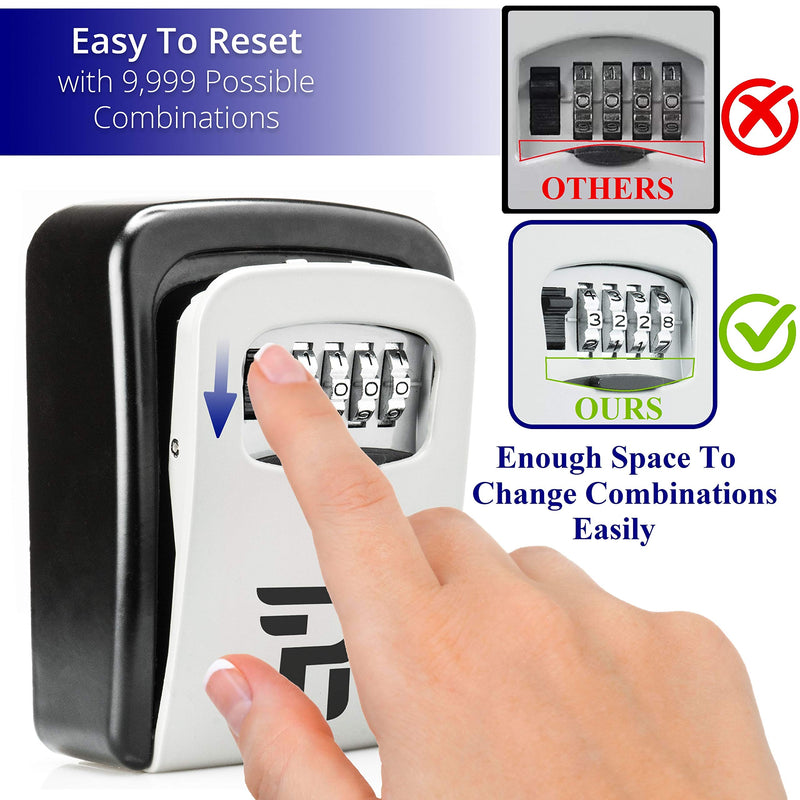 Key Lock Box for Outside - Lock Box for House Keys - Combination Key ...