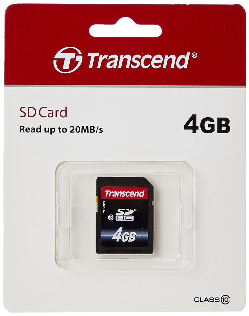 Transcend 4GB Class 10 SDHC Card (TS4GSDHC10) Standard Packaging | AusPower Australia