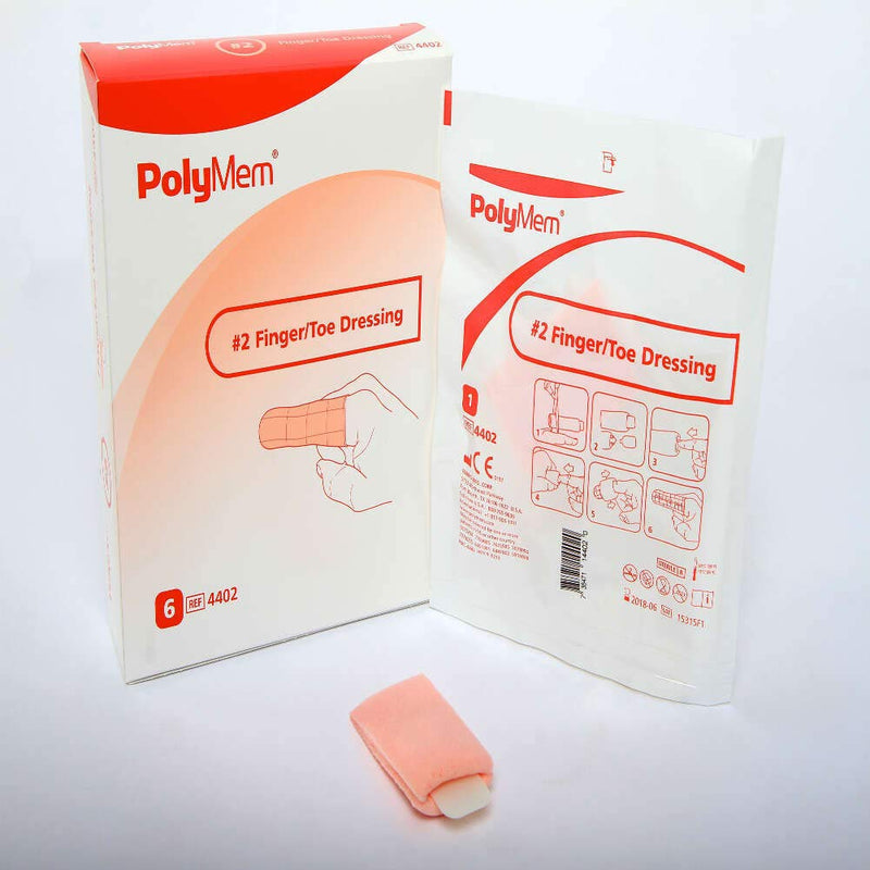 PolyMem Finger/Toe Wound Dressing, Sterile, Foam, 2 Medium; CIR 2.2-2.6 ...