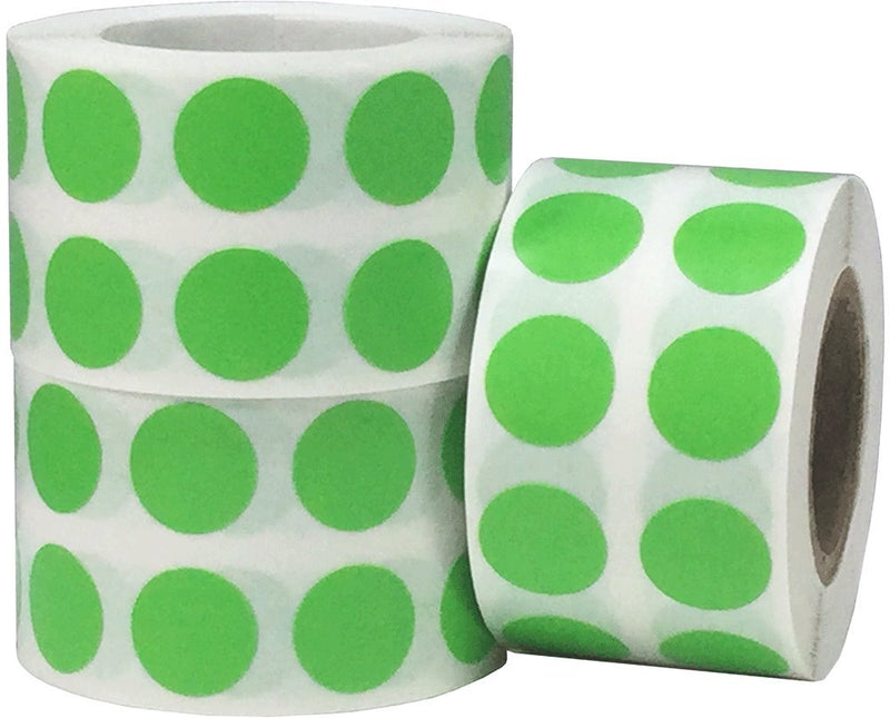 Color Coding Labels Light Green Round Circle Dots Bulk Pack for ...
