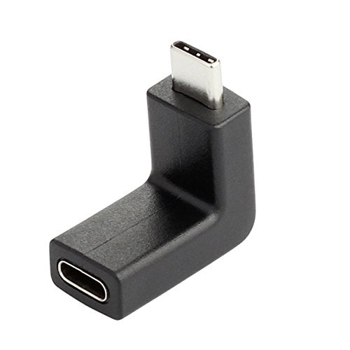USB-C Right Angle Adapter, Male to Female Extension, 90-Degree ...
