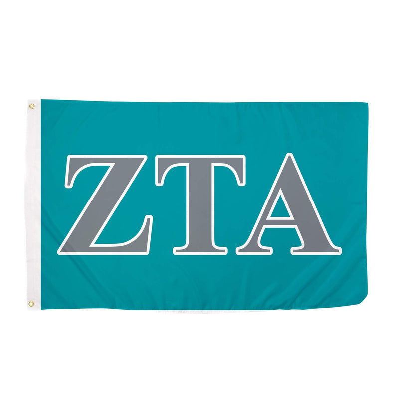 Zeta Tau Alpha Letter Sorority Flag Greek Banner Large 3 feet x 5 feet ...