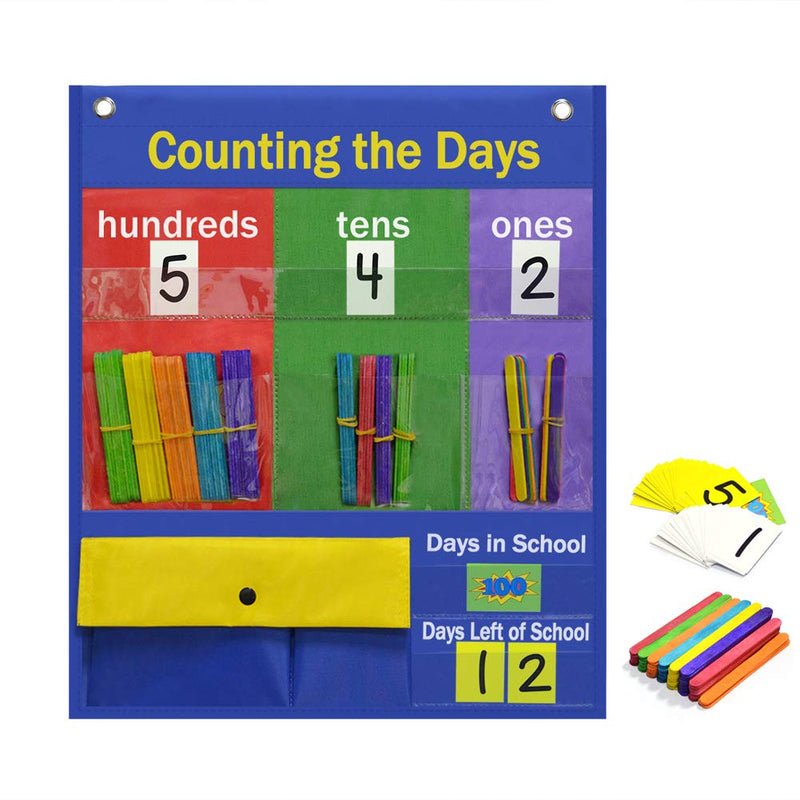 Godery Counting the Days Pocket Chart & Counting and Place Value Pocket ...
