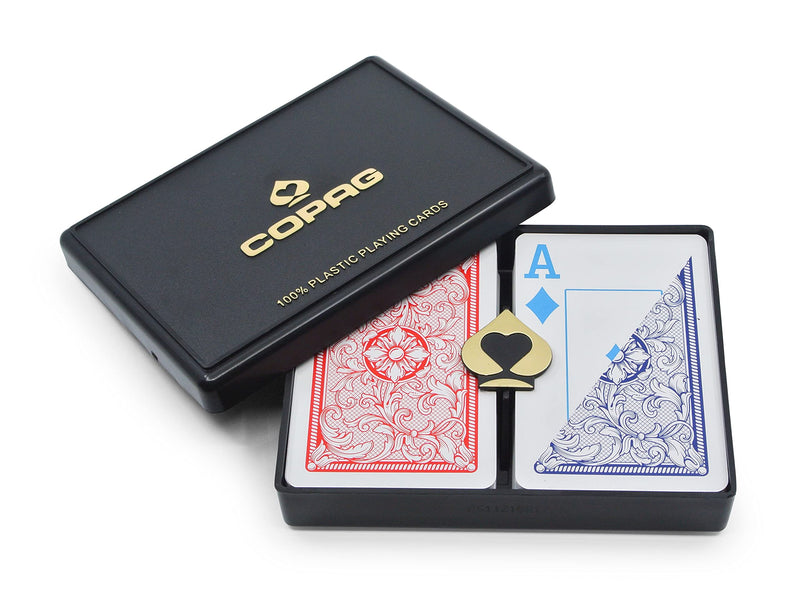 Copag 4-Color Legacy Design 100% Plastic Playing Cards, Bridge Size ...